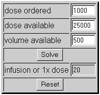 IV dosage calculator