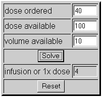 IV dosage calculator